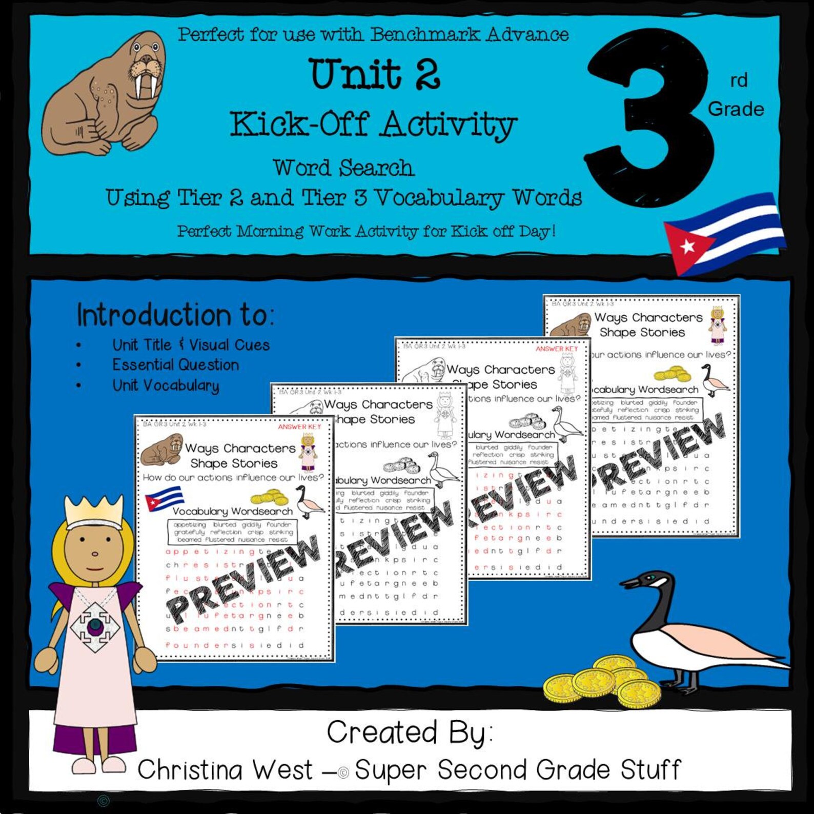 Benchmark Advance Aligned | 3rd Grade Unit 2: Activity for Kick off Day ...