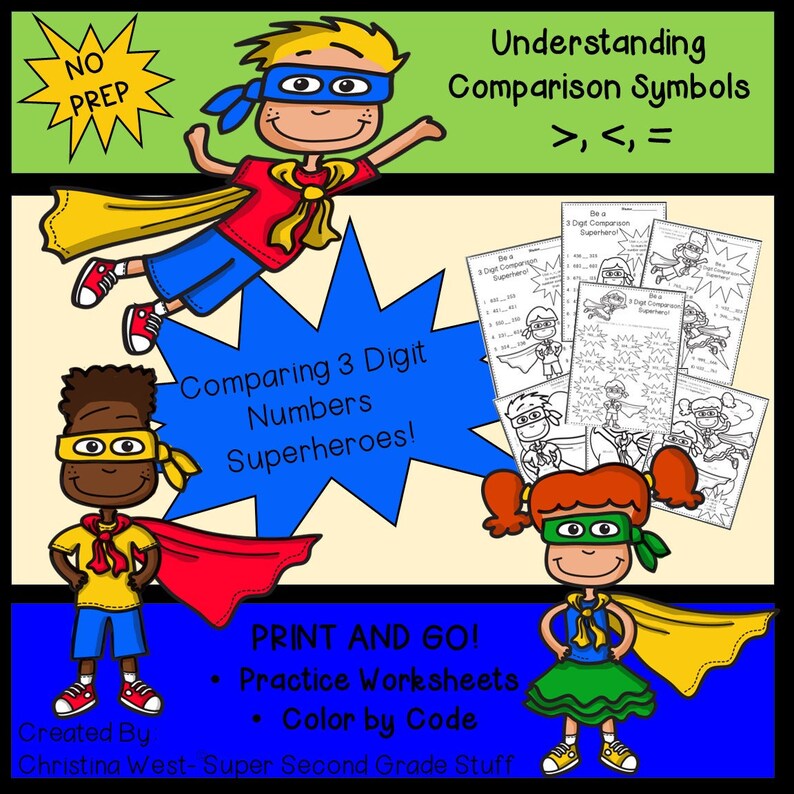 Comparing Three Digit Numbers | Comparison Symbols | Place Value ...