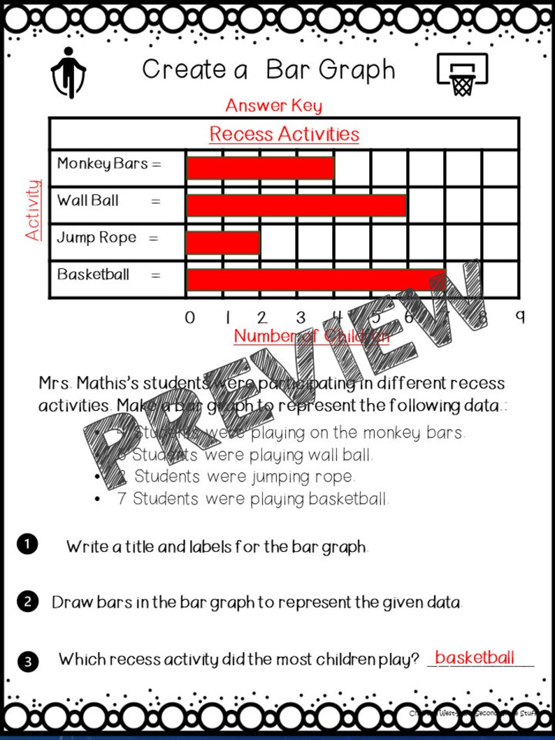 Pictographs and Bar Graphs | 1st – 3rd | Homeschool | Printable ...