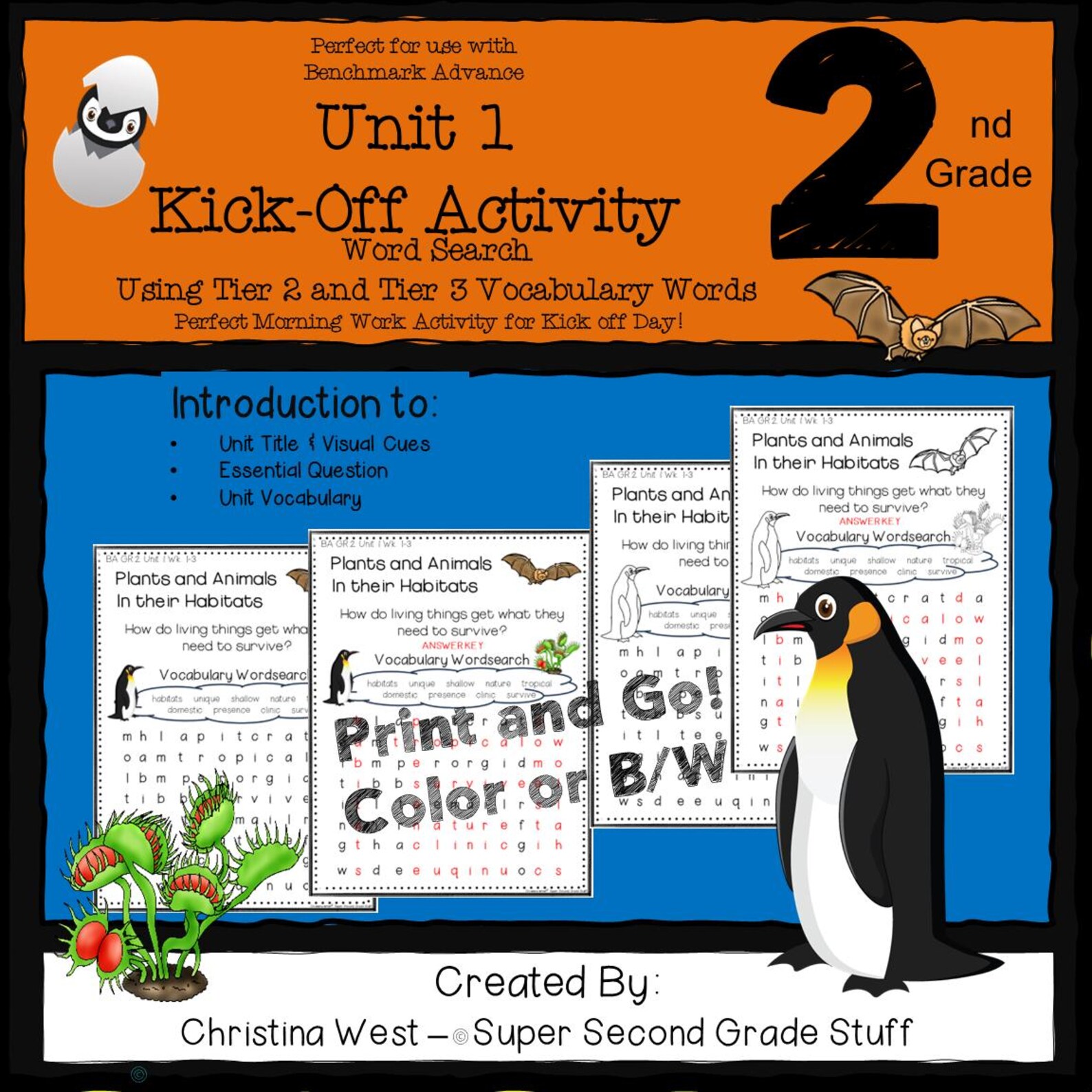 Benchmark Advance Aligned | 2nd Grade Units 1-5: Kick-off Activities ...