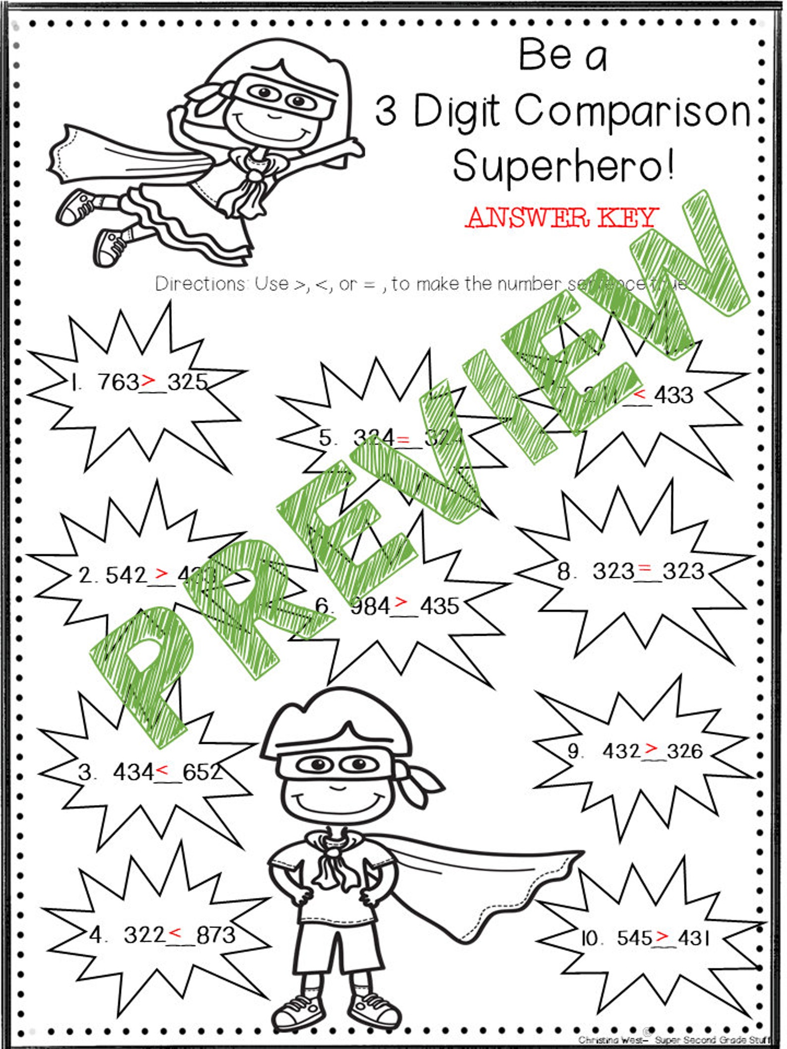 Comparing Three Digit Numbers | Comparison Symbols | Place Value ...