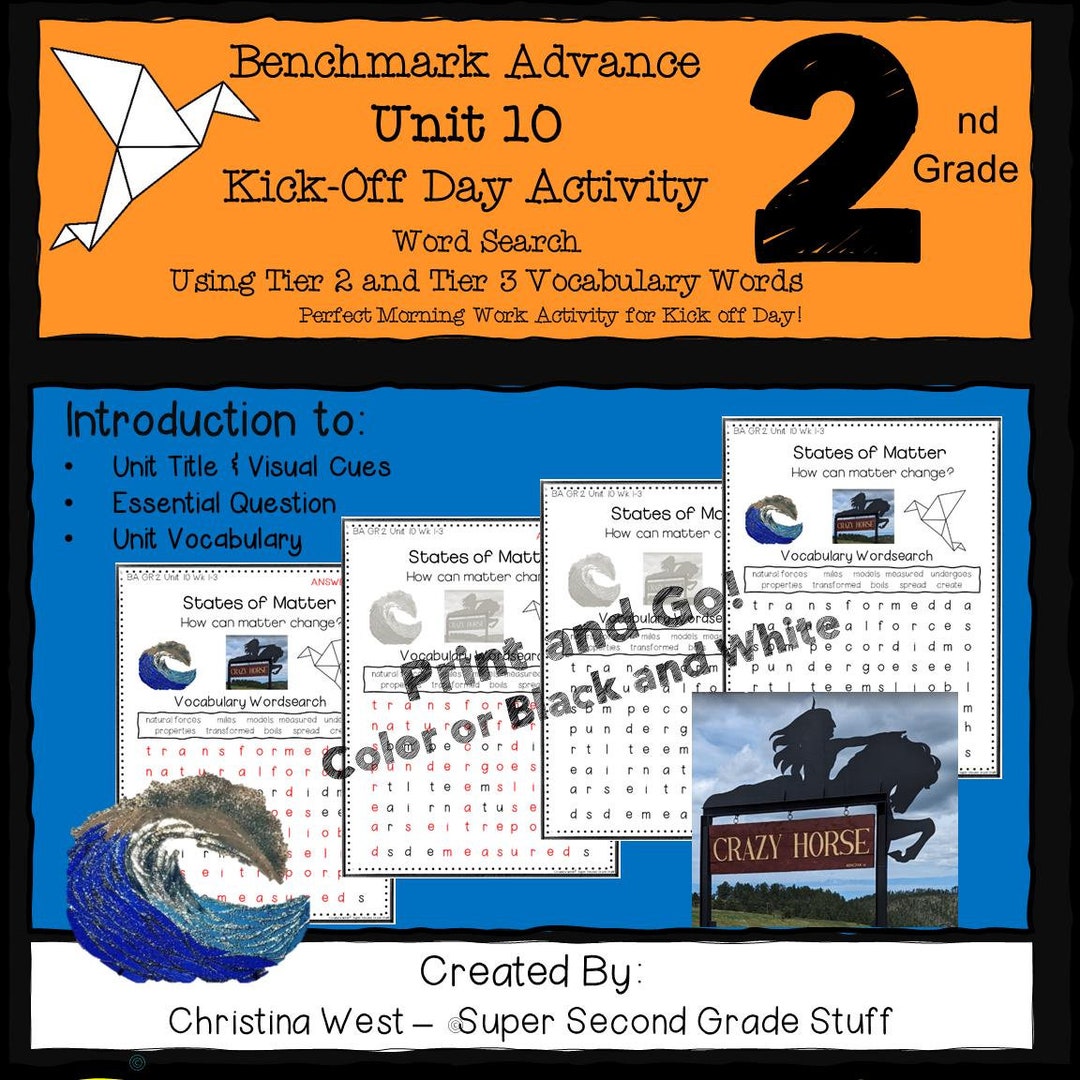 Benchmark Advance Aligned | 2nd Grade Unit 10: Activity for Kick off ...