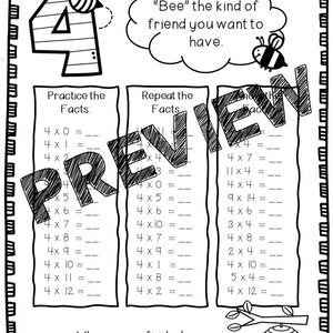 Multiplication Fact Tracker | 2nd – 5th | Homeschool | Printable ...