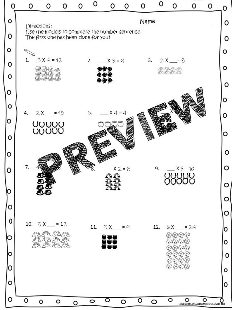 Lucky Arrays! | Multiplication Using Arrays | St Patricks Day | No Prep ...