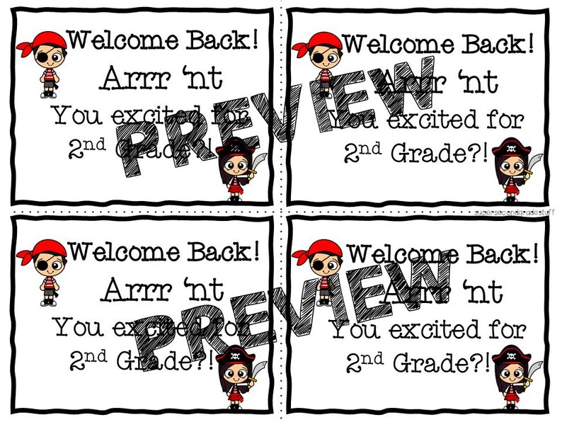 2nd Grade | Welcome Back Note for Students | No Prep-print 4 to a Page ...