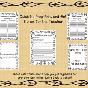 Back to School Night Sign in Sheet and Table Signs | 1st – 3rd ...