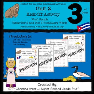 Benchmark Advance Aligned | 3rd Grade Units 1 - 5: Activities for Kick ...