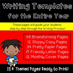 Monthly Writing Templates | Graphic Organizers | 1st – 4th | Homeschool ...