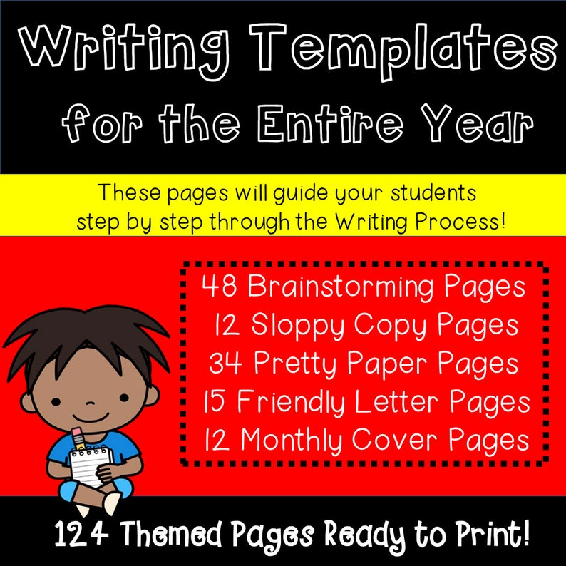 Monthly Writing Templates | Graphic Organizers | 1st – 4th | Homeschool ...