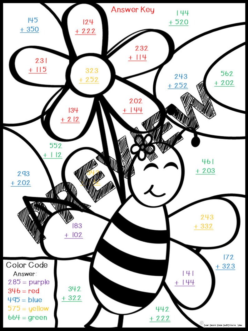 Two and Three Digit Addition| Regrouping and No Regrouping | Color by ...