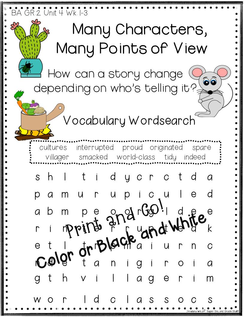 Benchmark Advance Aligned | 2nd Grade Unit 4: Activity for Kick off Day ...