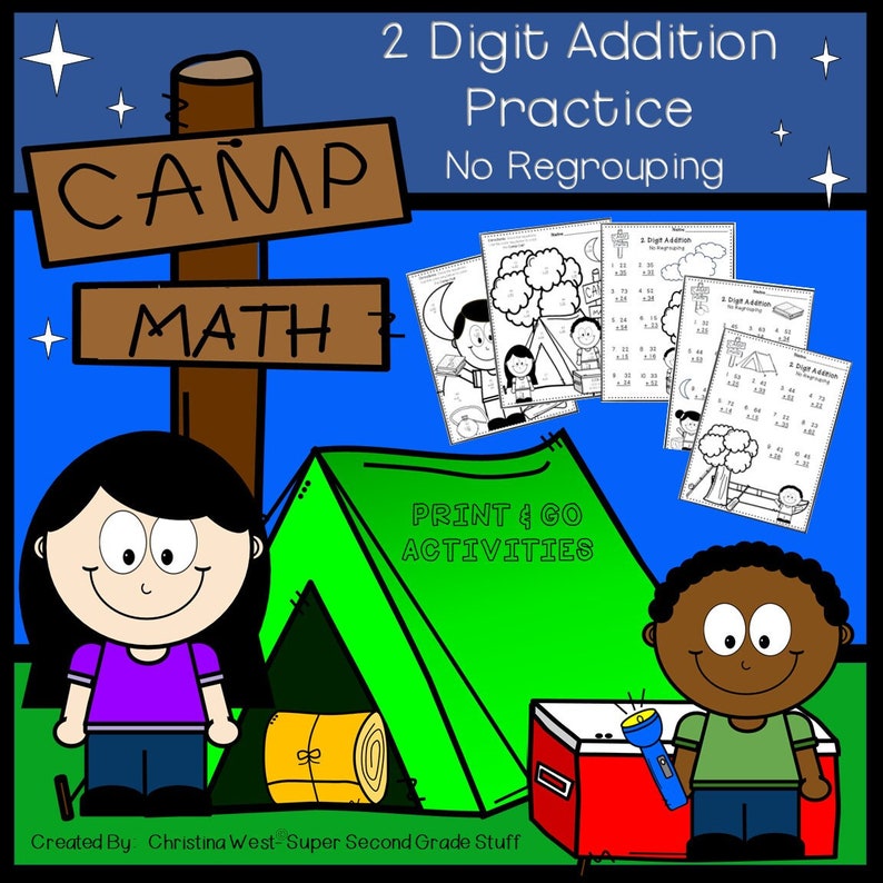 Two Digit Addition No Regrouping | Camp Math | 1st – 3rd | Homeschool ...