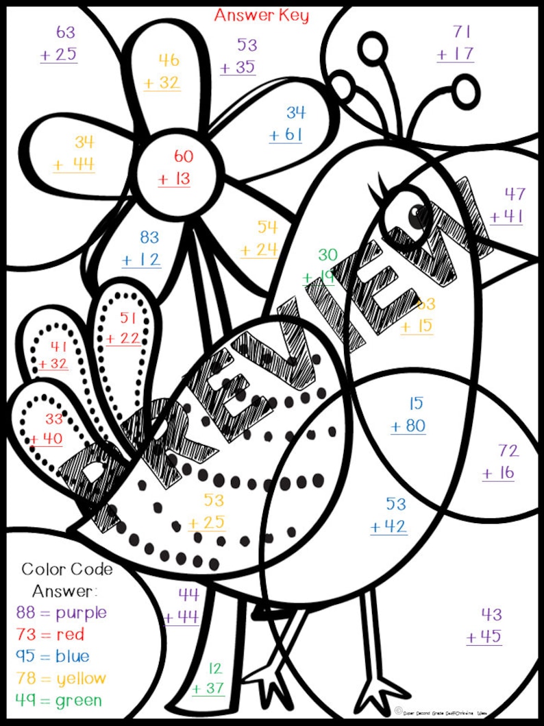Two and Three Digit Addition| Regrouping and No Regrouping | Color by ...