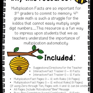 Multiplication Fact Tracker | 2nd – 5th | Homeschool | Printable ...