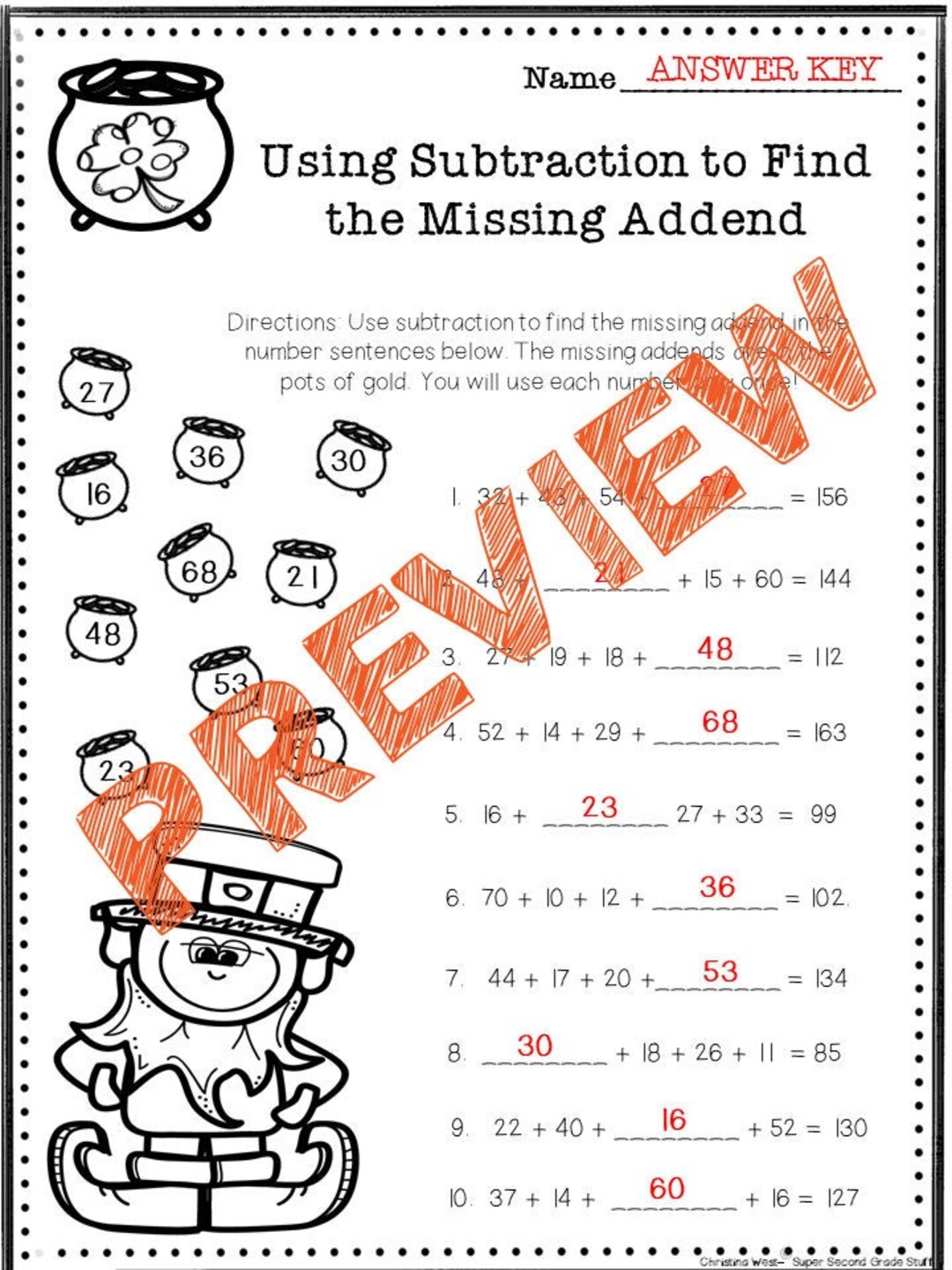 Adding up to 4 Two Digit Numbers | St. Patrick's Day| Addition| 1st ...