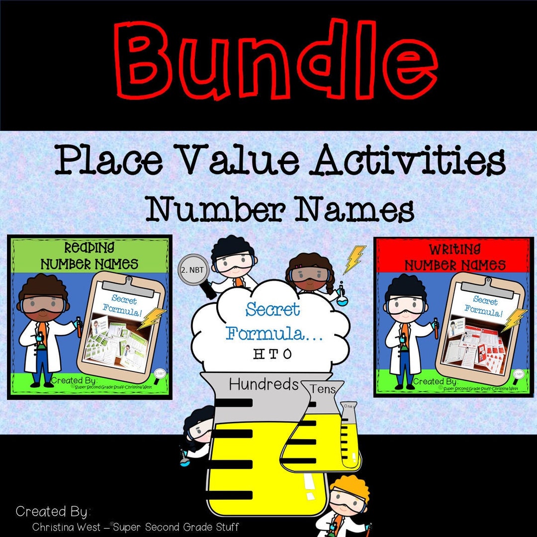Place Value Bundle | Reading/writing Number Names | 1st – 4th | Math ...