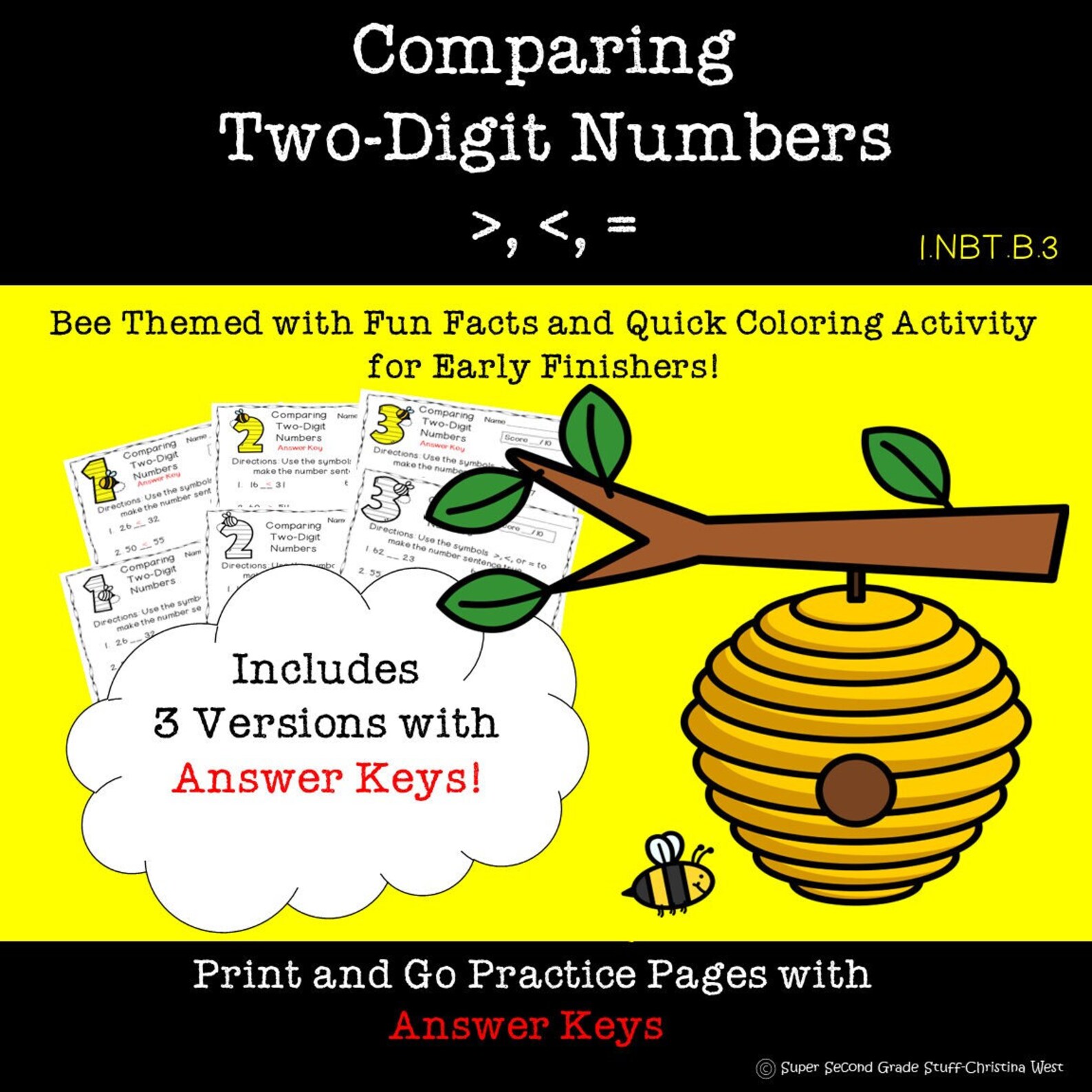 Comparing Two Digit Numbers | Comparison Symbols | Place Value | Math ...