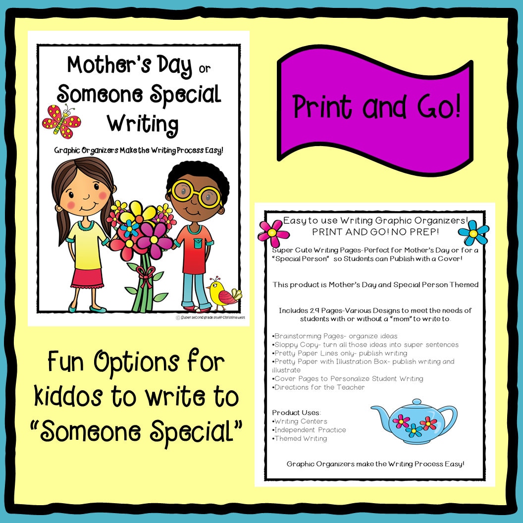 Mother's Day Writing Templates | Graphic Organizers and Stationery ...