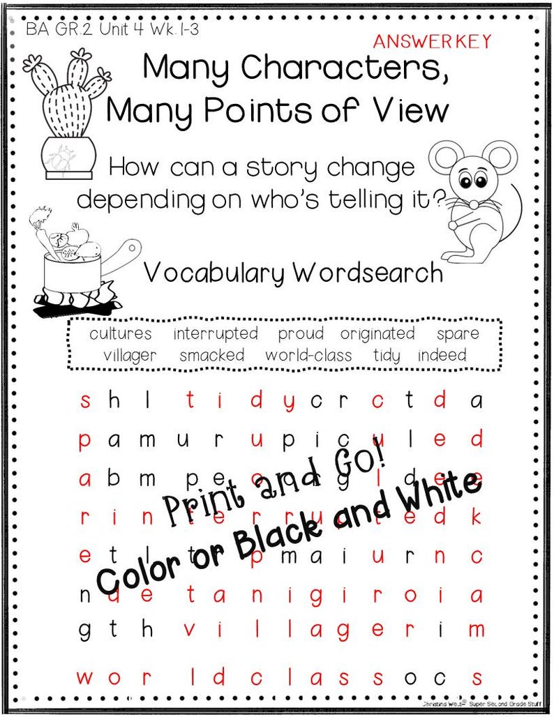 Benchmark Advance Aligned | 2nd Grade Unit 4: Activity for Kick off Day ...