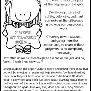 I Wish My Teacher Knew | Templates to "check In" With Students ...