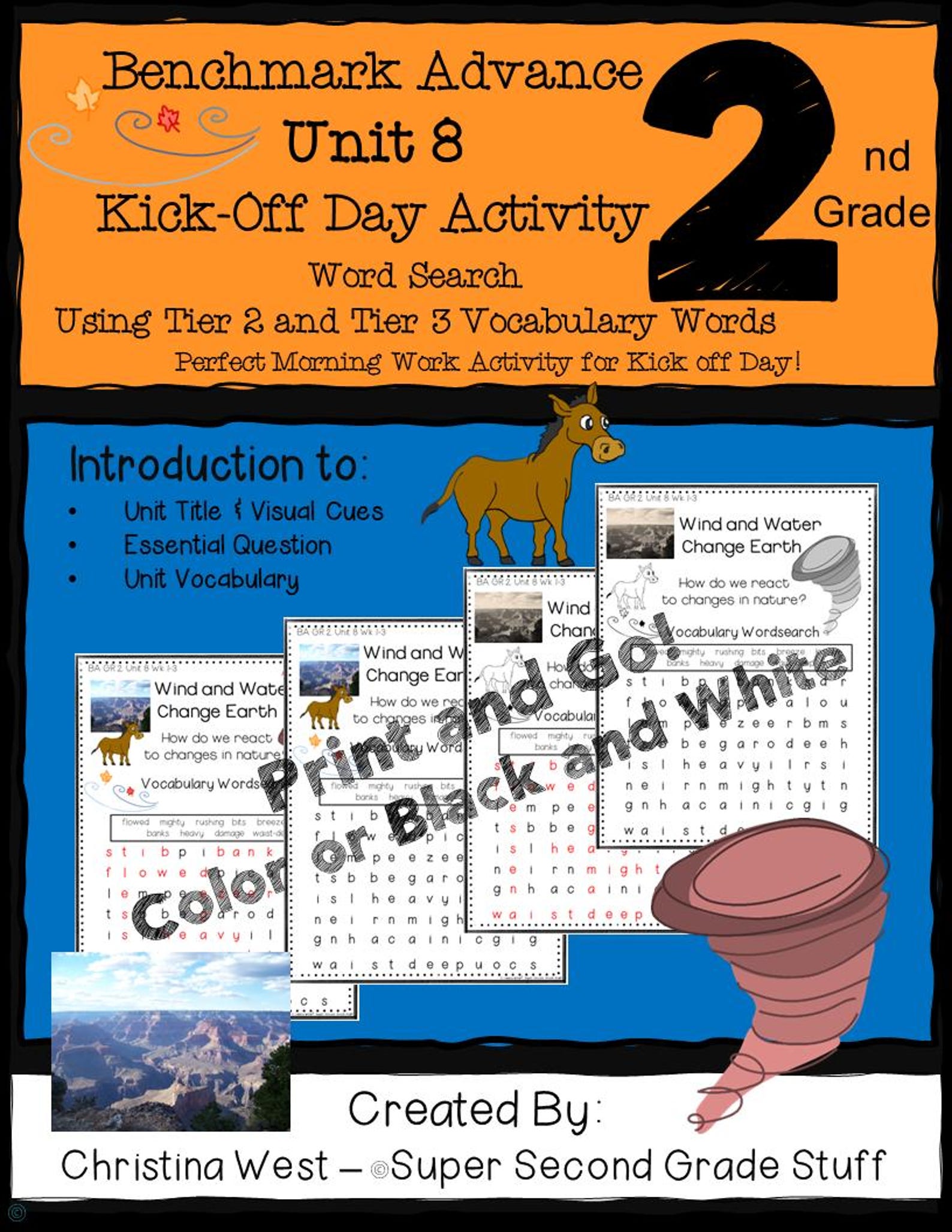 Benchmark Advance Aligned | 2nd Grade Unit 8: Activity for Kick off Day ...