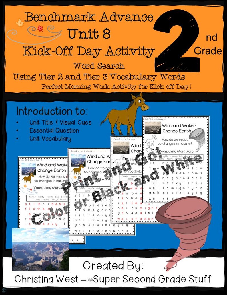 Benchmark Advance Aligned | 2nd Grade Unit 8: Activity for Kick off Day ...