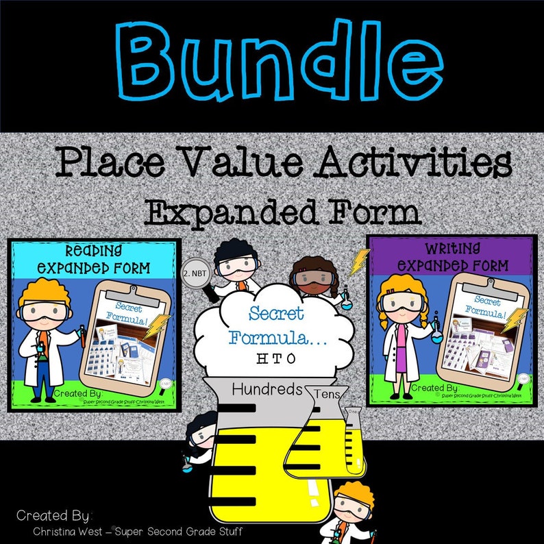 Place Value Bundle | Reading/writing Expanded Form | Room ...