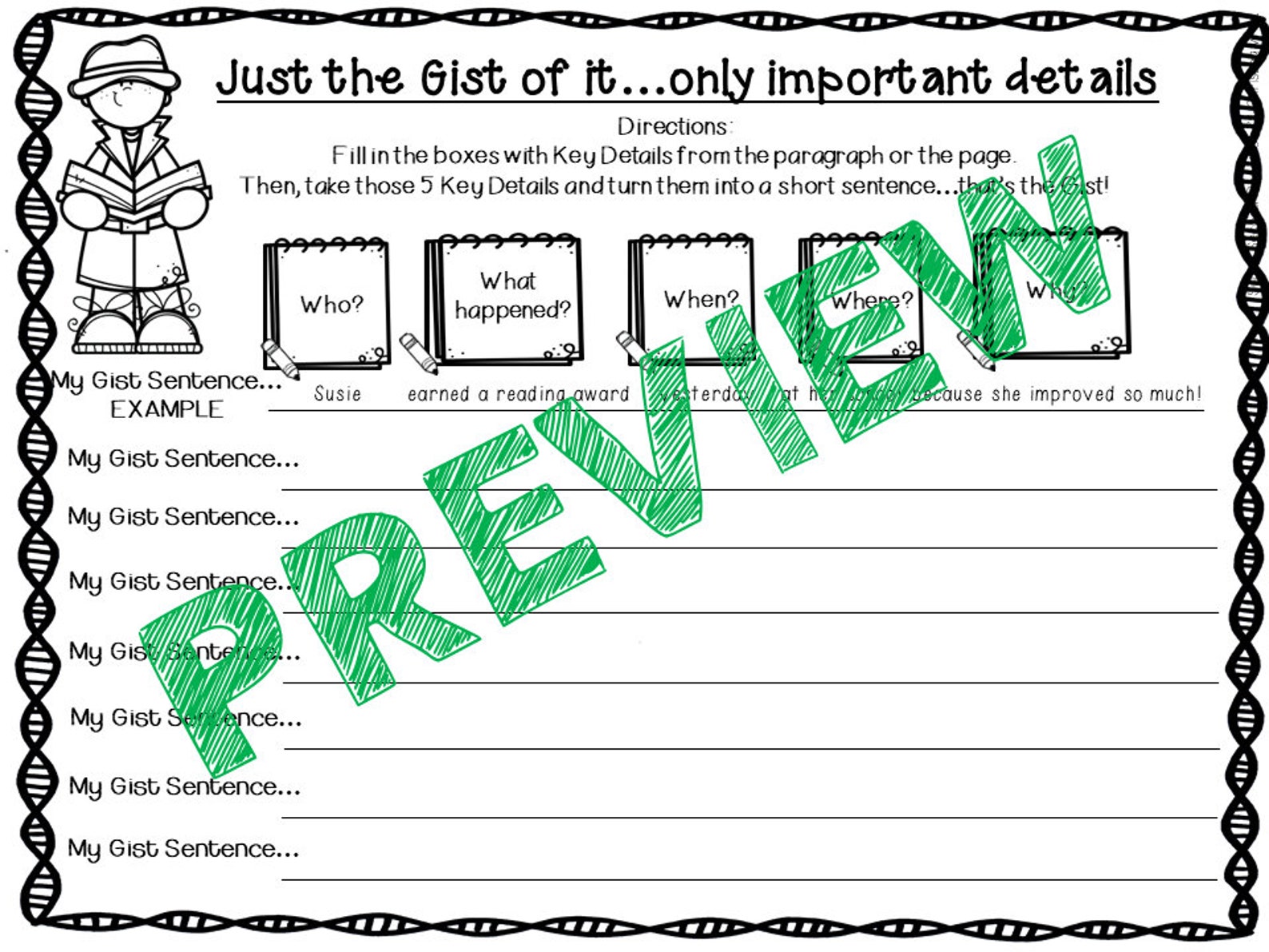 Reading Comprehension | Gist | Close Reading | Annotating | 1st – 4th | Homeschool | Worksheets ...