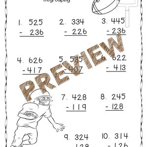 Two and Three Digit Subtraction | Regrouping and No Regrouping ...