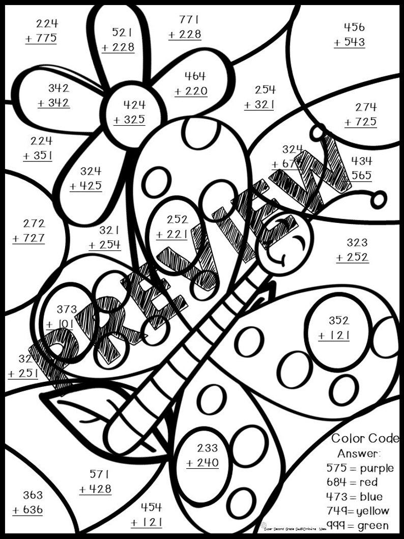 Two and Three Digit Addition| Regrouping and No Regrouping | Color by ...