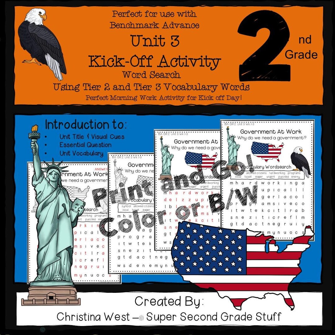 Benchmark Advance Aligned | 2nd Grade Unit 3: Activity for Kick off Day ...