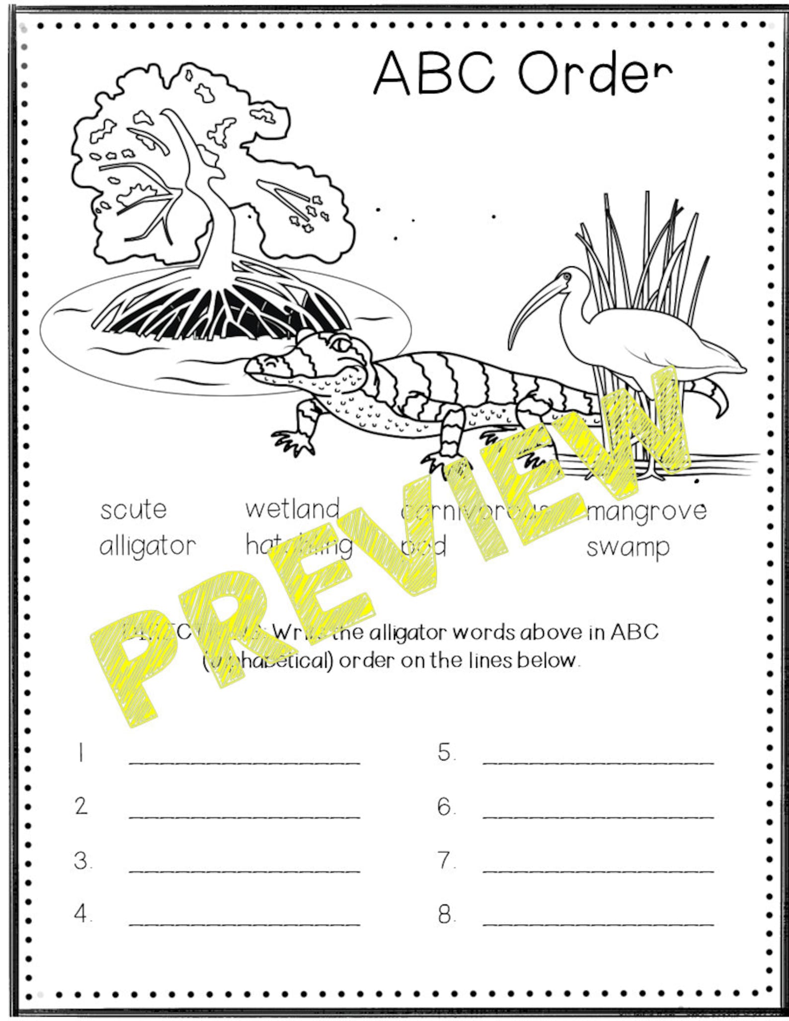 Alligator Themed Word Activities | 1st – 3rd | Homeschool | Printable ...