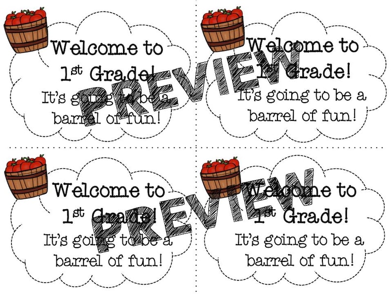 1st Grade Welcome Back Note for Students | No Prep-4 to a Page| First ...