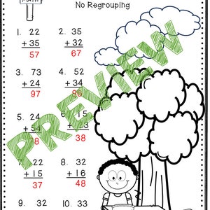 Two Digit Addition No Regrouping | Camp Math | 1st – 3rd | Homeschool ...