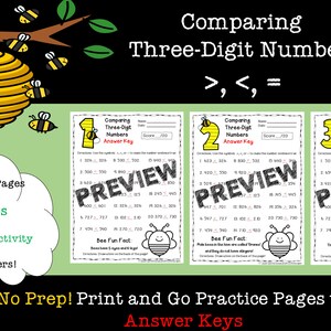 Comparing Numbers | 3 Digits | 1st – 4th | Homeschool | Using ...