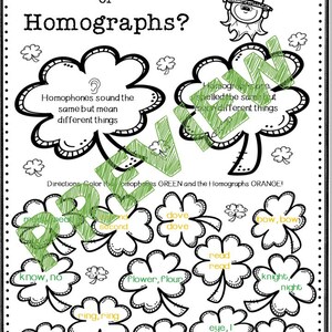 Homophones and Homographs Activities | 1st – 4th | St. Patrick's Day ...