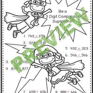 Comparing Three Digit Numbers | Comparison Symbols | Place Value ...