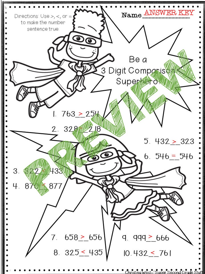 Comparing Three Digit Numbers | Comparison Symbols | Place Value ...