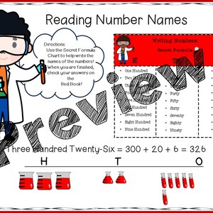 Place Value | Writing Number Names | 1st – 4th | Secret Formula Theme ...
