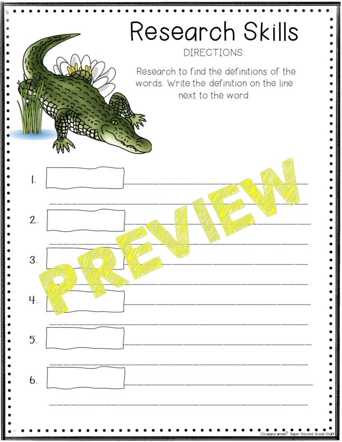 Alligator Themed Word Activities 1st 3rd Homeschool Printable ...