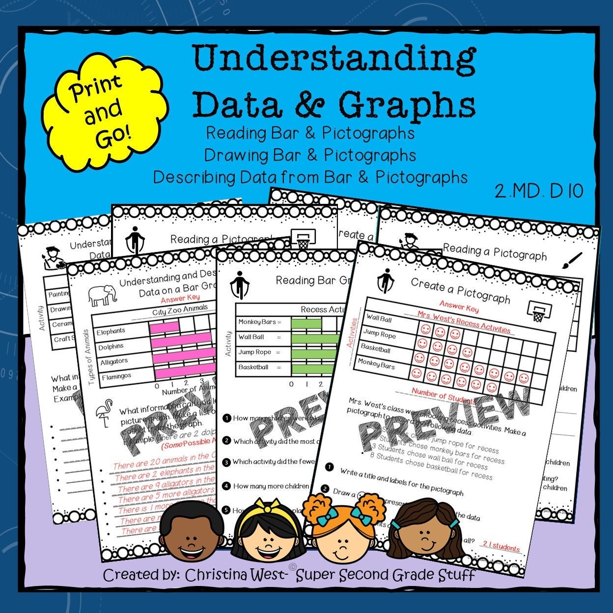Pictographs and Bar Graphs | 1st – 3rd | Homeschool | Printable ...