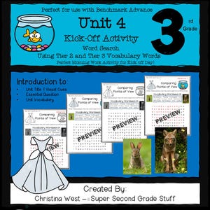 Benchmark Advance Aligned | 3rd Grade Units 1 - 5: Activities for Kick ...