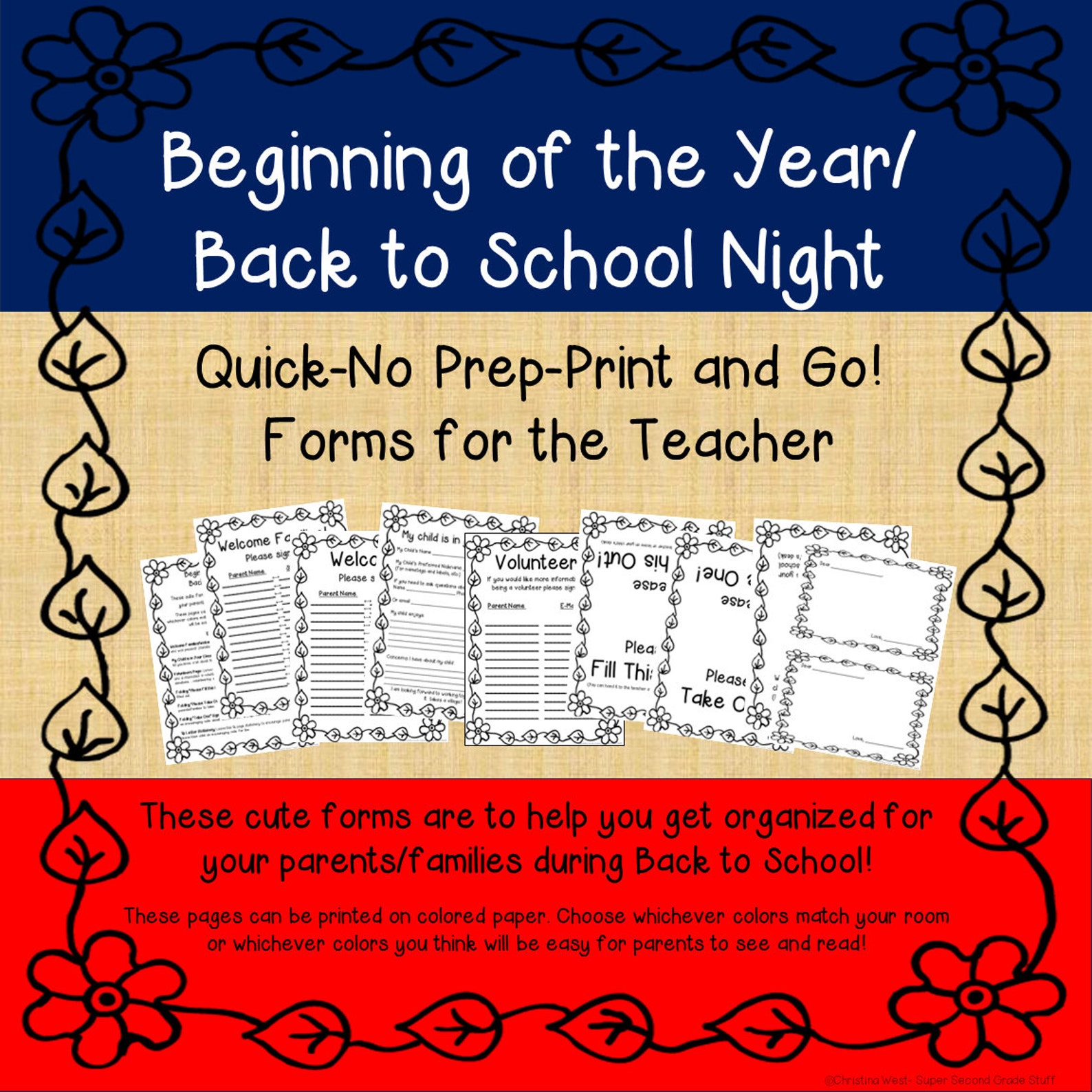 Back to School Night Sign in Sheet and Table Signs | 1st – 3rd ...
