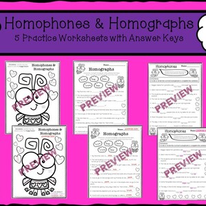 Homophones and Homographs Activities | 1st – 4th | Valentine's Day ...