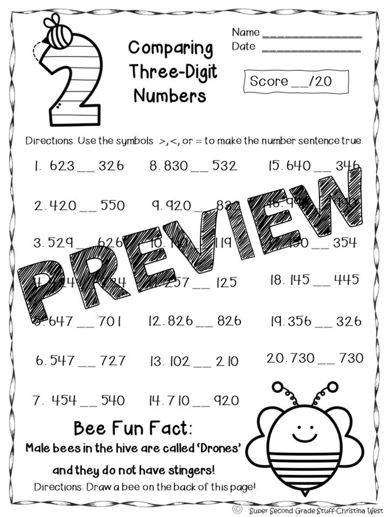 Comparing Numbers | 3 Digits | 1st – 4th | Homeschool | Using ...