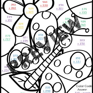 Two and Three Digit Addition| Regrouping and No Regrouping | Color by ...