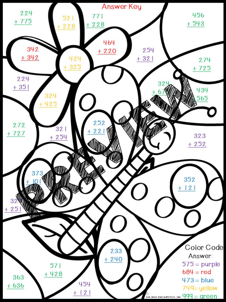 Two and Three Digit Addition| Regrouping and No Regrouping | Color by ...