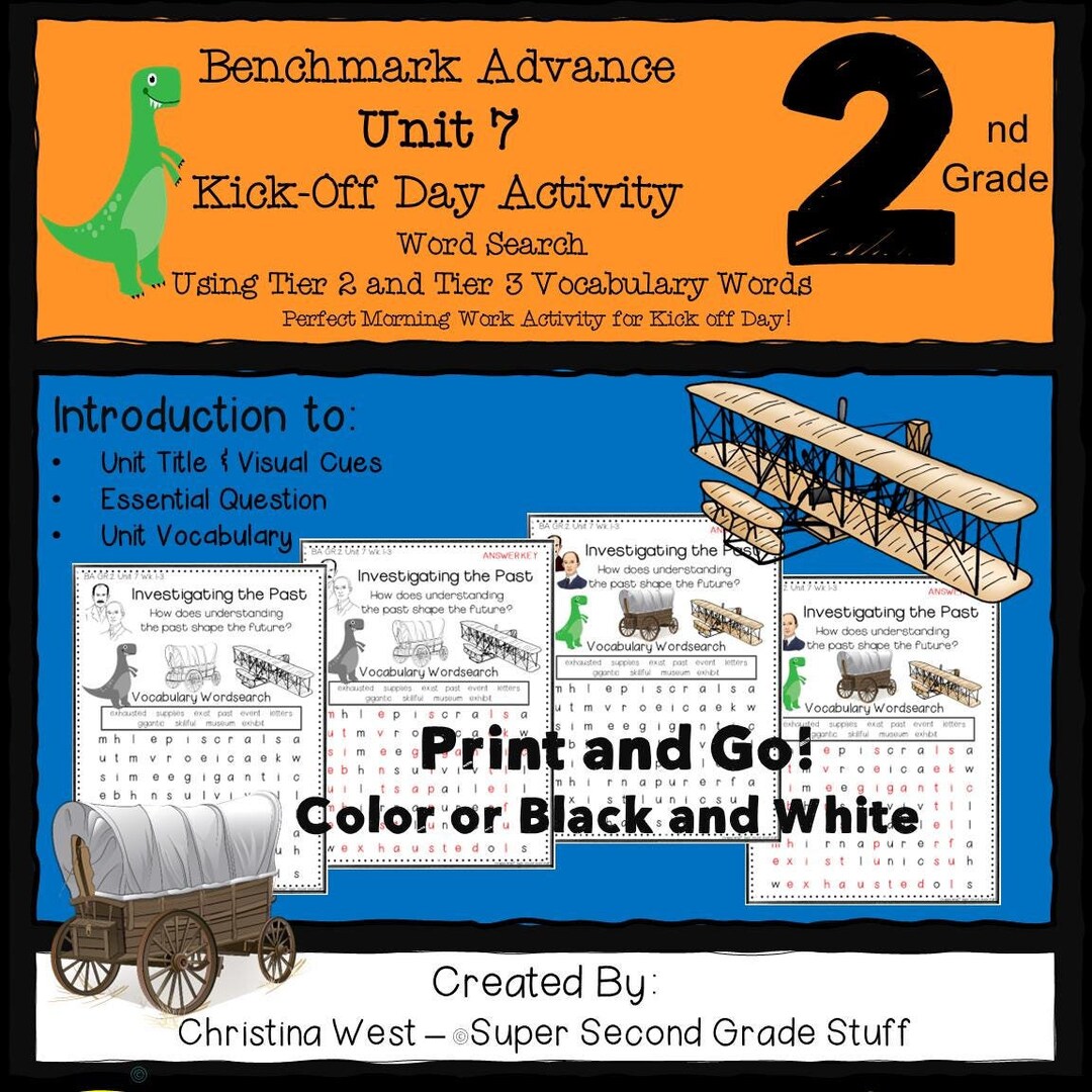 Benchmark Advance Aligned | 2nd Grade Unit 7: Activity for Kick off Day ...