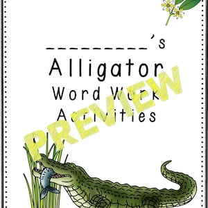 Alligator Themed Word Activities 1st 3rd Homeschool Printable ...