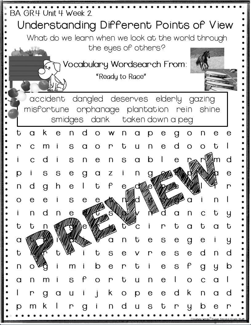 Benchmark Advance 2022 | 4th Grade | Unit 4 Three Weekly Tier 2 Vocab ...